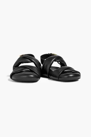 Marni Twisted Padded Leather Slingback Sandals