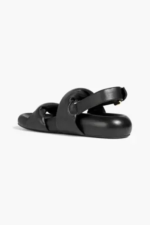 Marni Twisted Padded Leather Slingback Sandals