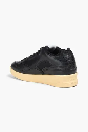 JIL SANDER Mesh And Leather Sneakers - Black