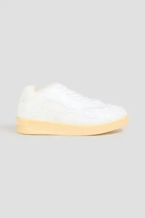 JIL SANDER Mesh And Leather Sneakers - White
