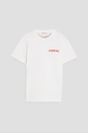 Marni Logoprint Cottonjersey Tshirt - White