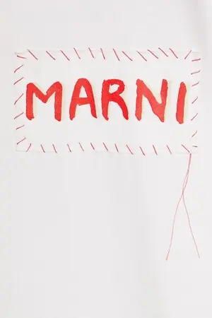 Marni Logoprint Cottonjersey Tshirt - White