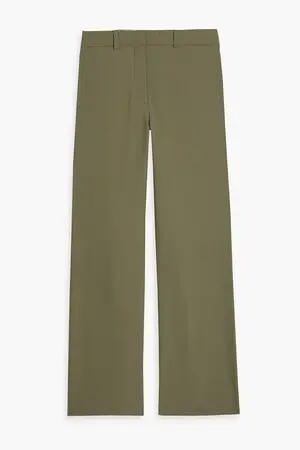 Maje Crepe Wideleg Pants - Army Green