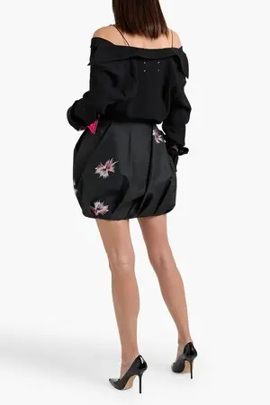 Emilio Pucci Embroidered Taffeta Mini Skirt