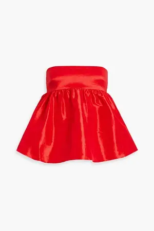 KIKA VARGAS Ale Strapless Taffeta Top