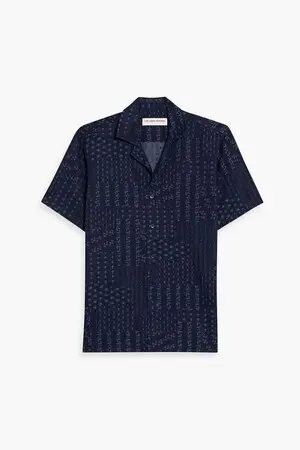 Orlebar Brown Hibbert Cottonjacquard Shirt - Indigo