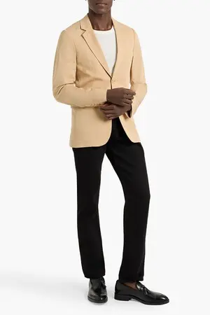 Sandro Lyocell, Linen And Cottonblend Blazer - Sand