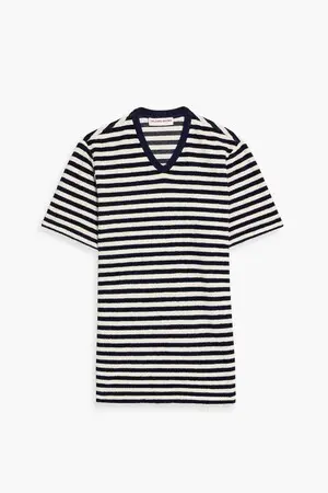 Orlebar Brown Nicolas Striped Cottonterry Tshirt - Black