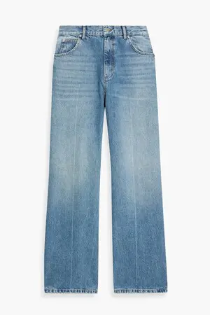 Sandro Faded Highrise Wideleg Jeans - Light Denim
