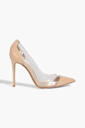 GIANVITO ROSSI Plexi Pvc And Leather Pumps - Neutral