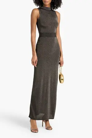 Emilio Pucci Metallic Stretchknit Maxi Dress