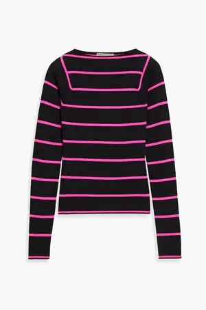 Emilio Pucci Striped Wool Top - Black