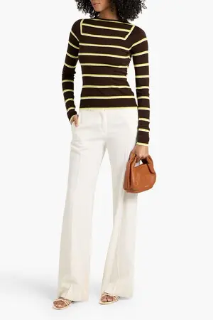 Emilio Pucci Striped Wool Top - Chocolate