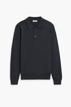 Sandro Knitted Polo Shirt - Dark Gray