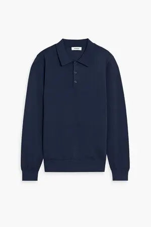 Sandro Knitted Polo Shirt - Navy