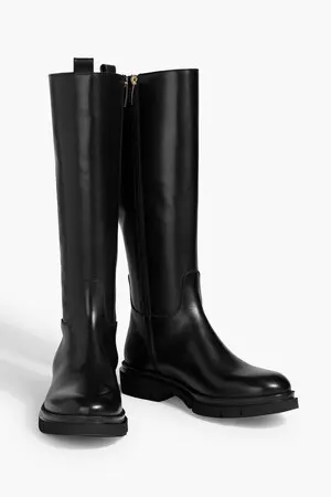 Bally Waldina Leather Knee Boots
