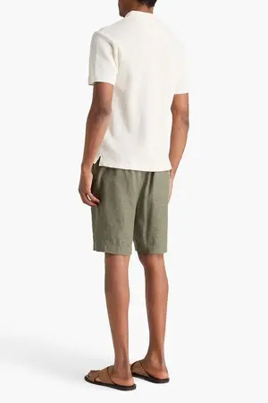 Frescobol Carioca Horacio Waffleknit Cotton Polo Shirt