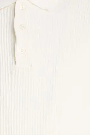 Frescobol Carioca Horacio Waffleknit Cotton Polo Shirt