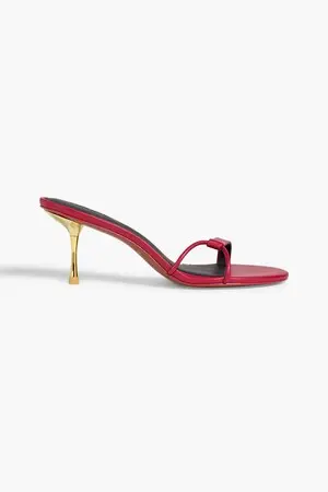 Cult Gaia Veda Leather Mules - Red