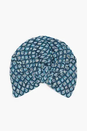 Missoni Metallic Crochetknit Turban