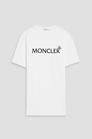 Moncler Printed Cottonjersey Tshirt - White
