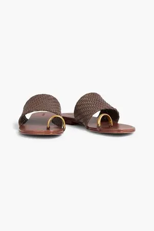 Simkhai Ariana Woven Leather Sandals