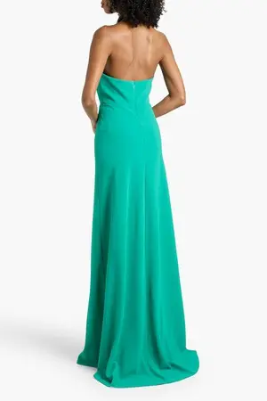 Emilio Pucci Cutout Crepe Halterneck Gown - Jade