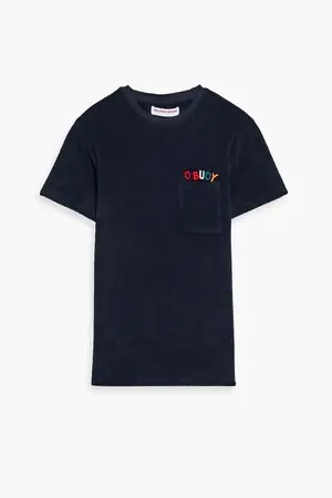 Orlebar Brown Embroidered Cottonterry Tshirt - Navy