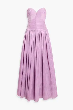 Simkhai Aubriella Strapless Plissétaffeta Gown