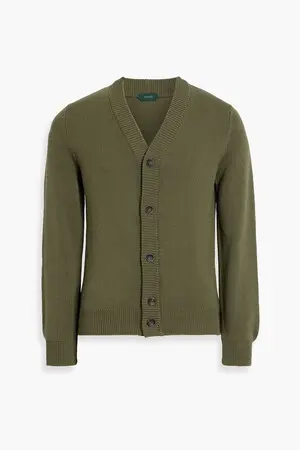 SLOWEAR Zanone Cotton Cardigan - Army Green