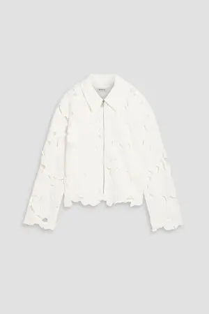 Simkhai Quinn Lasercut Guipure Lace Jacket - White