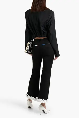 Emilio Pucci Sequinembellished Cottonblend Twill Flared Pants