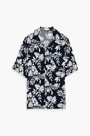Onia Floralprint Woven Shirt - Navy