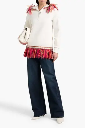 Emilio Pucci Embellished Jersey Sweatshirt