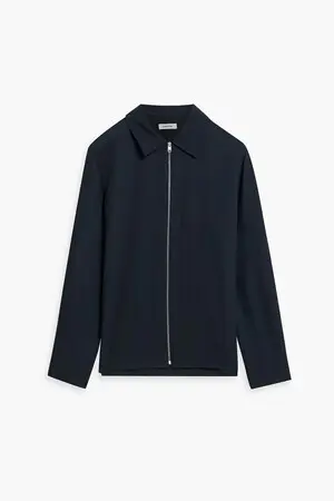 Sandro Crepe Jacket - Midnight Blue