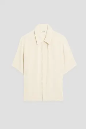 Sandro Ribbed Jersey Shirt - Ecru