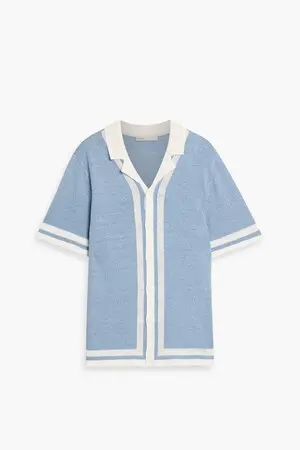 Onia Striped Linen Shirt - Light Blue
