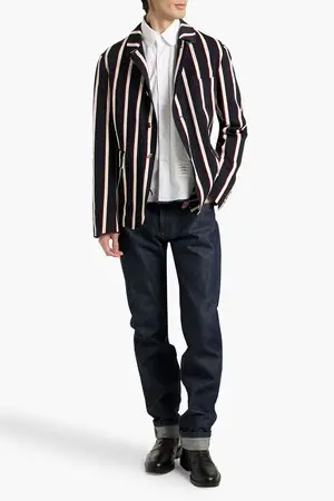 Thom Browne Striped Cottonblend Jacquard Blazer