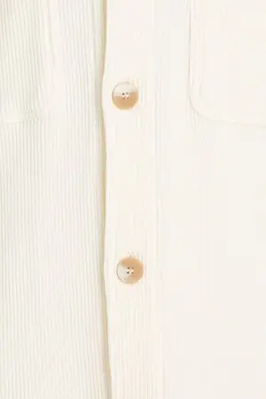Frescobol Carioca Pedro Waffleknit Cotton Overshirt - Ivory