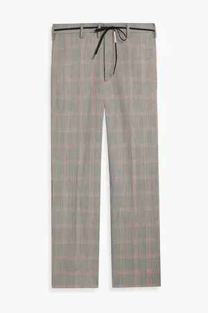 Marni Prince Of Wales Checked Woolblend Pants - Red