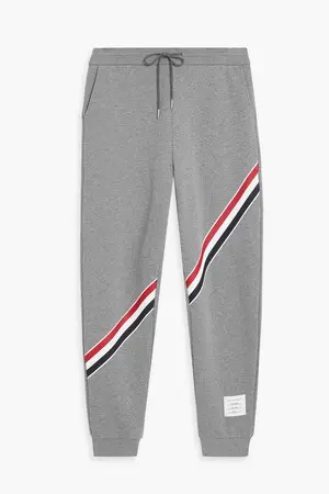 Thom Browne Striped French Cottonterry Sweatpants - Gray