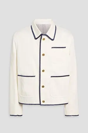 Thom Browne Embroidered Cotton-twill Jacket