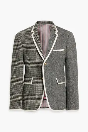 Thom Browne Herringbone Wooltweed Blazer - Black