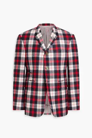 Thom Browne Checked Wooltwill Blazer - Red