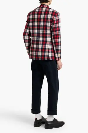 Thom Browne Checked Wooltwill Blazer - Red