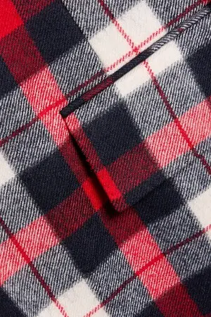 Thom Browne Checked Wooltwill Blazer - Red