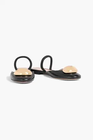 GIANVITO ROSSI Sphera Embellished Leather Flats