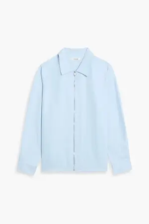 Sandro Lyocellblend Crepe Shirt - Light Blue