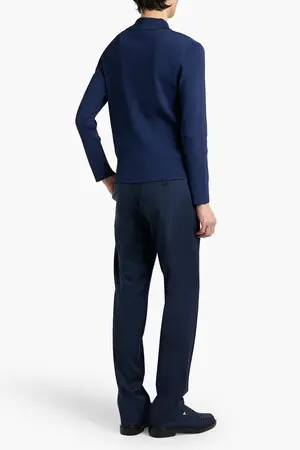 Sandro Ribbedknit Polo Shirt