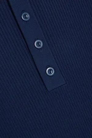 Sandro Ribbedknit Polo Shirt